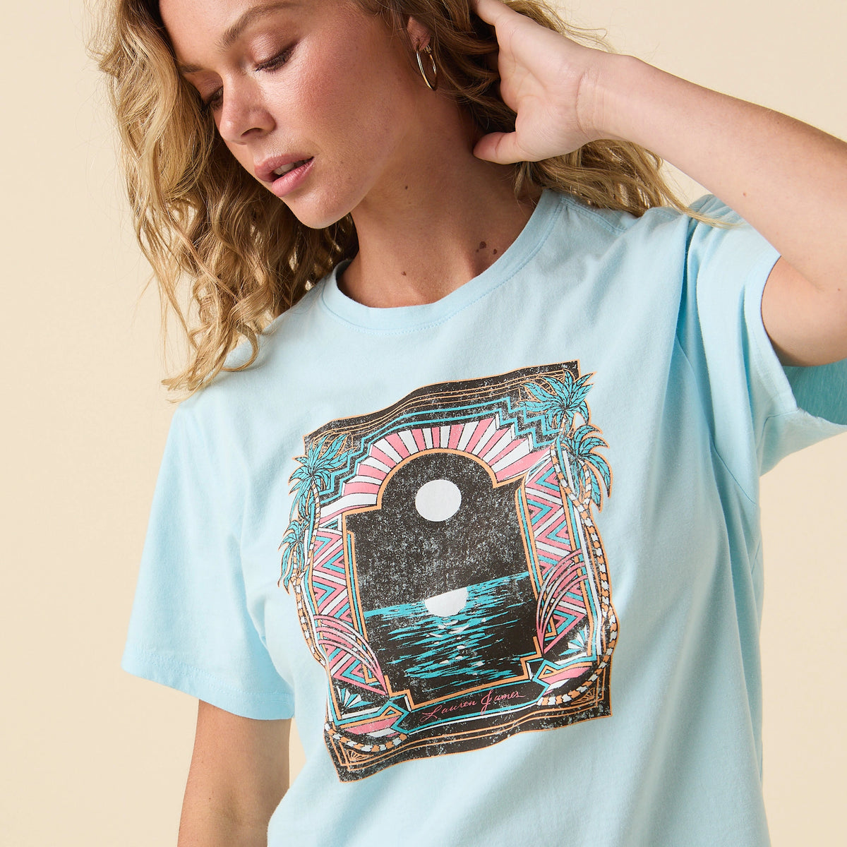 Deco Summer T-shirt - Chambray – Lauren James