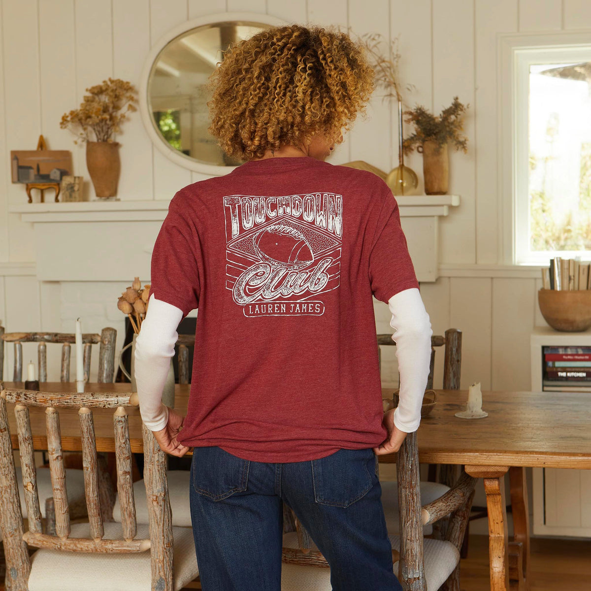 Touchdown Club T-shirt - Red Heather – Lauren James